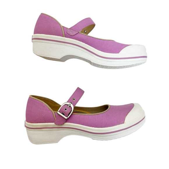 Dansko | Shoes | Dansko Valerie Vegan Canvas Mary Jane Clog Pink Size ...